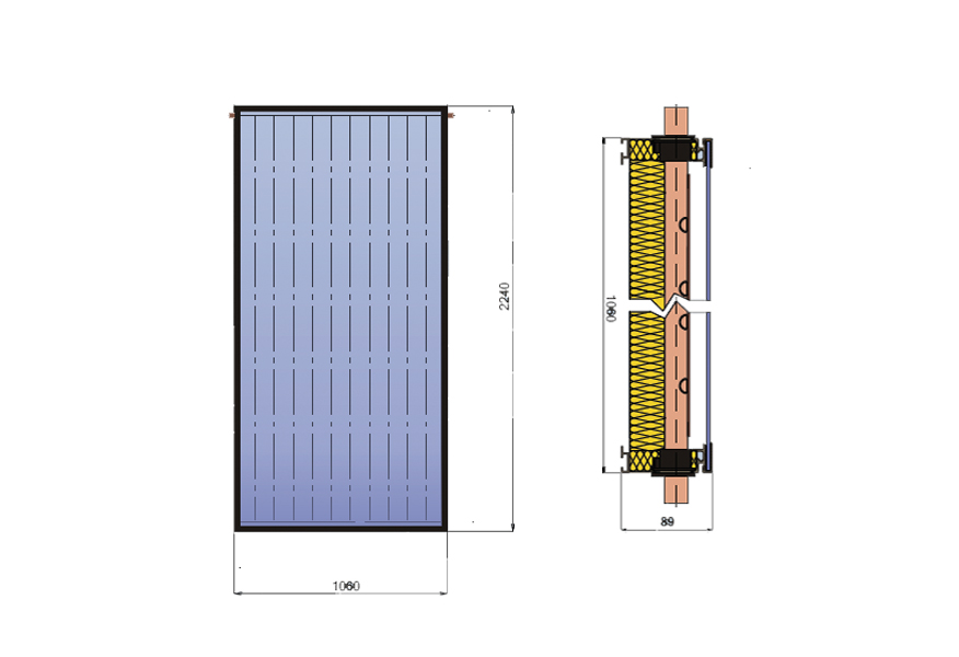 Thermische Solaranlage, Flachkollektoren-Set 10 m² mit ...